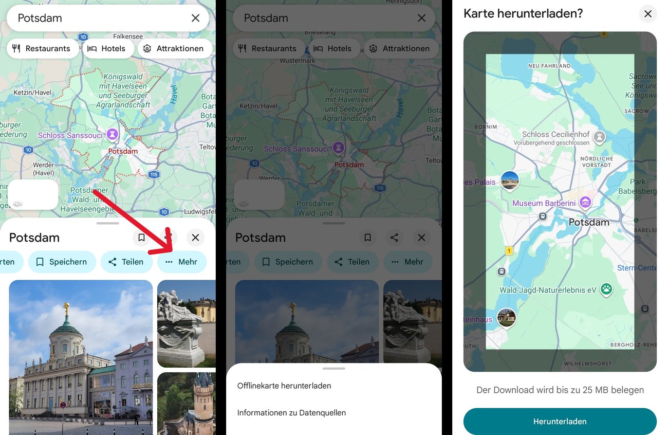 Google Maps Karten herunterladen und offline nutzen: So geht’s