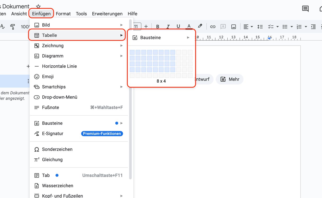 Google Docs: Tabelle erstellen und bearbeiten – so klappt’s