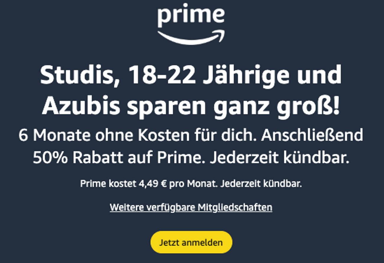 Bei Amazon Prime anmelden – so geht’s