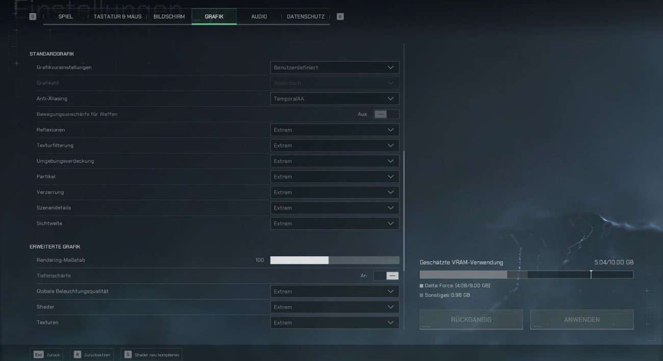 Delta Force: Beste Einstellungen für die Grafik