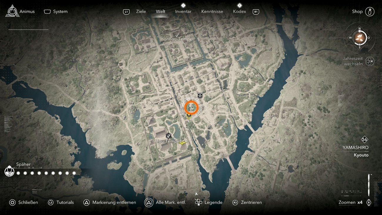 AC Shadows: Der verdrehte Baum (Alle Takahashi-Ziele finden)