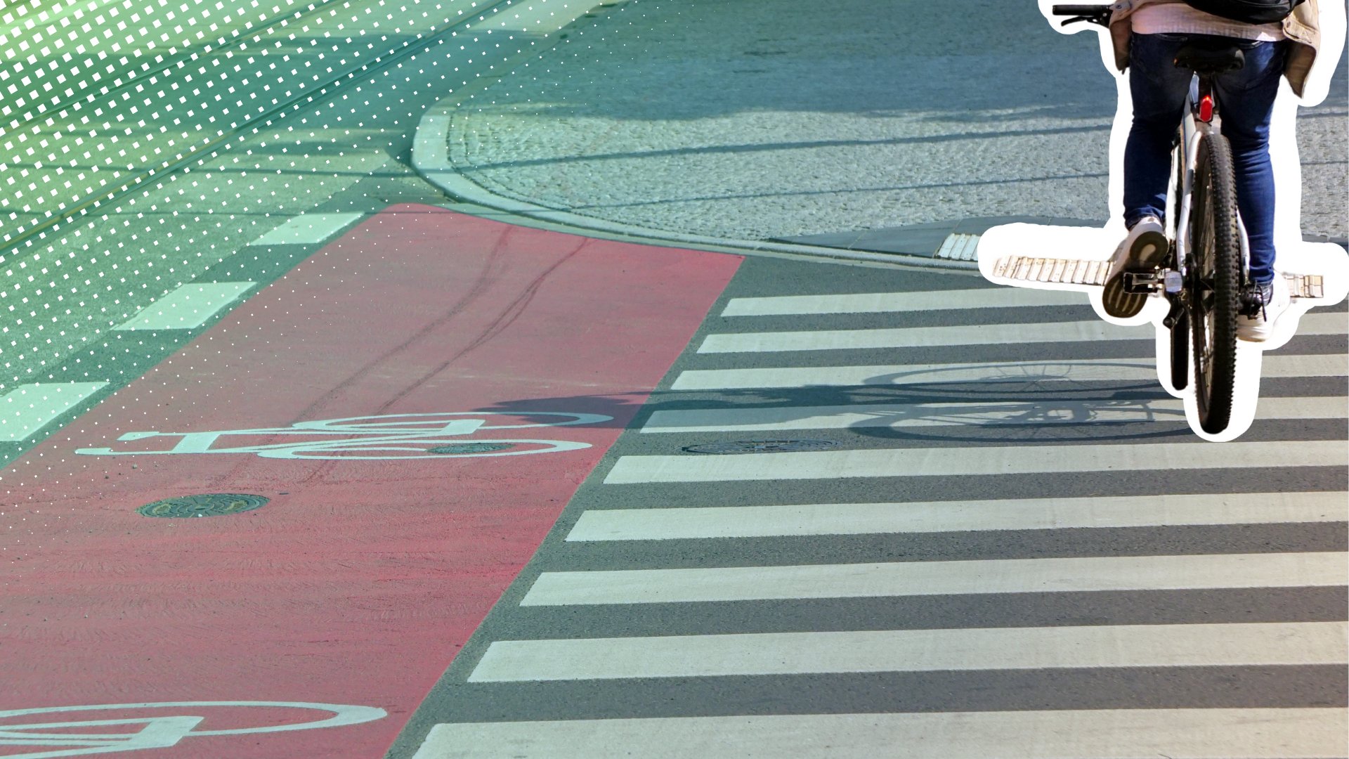 Wunderbar Fahrrad Uber Zebrastreifen Bildernull