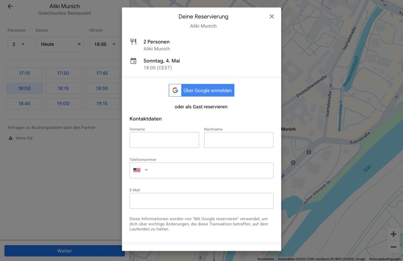 Wenn ihr spontan ins Restaurant wollt, ist Google Maps der ideale Helfer