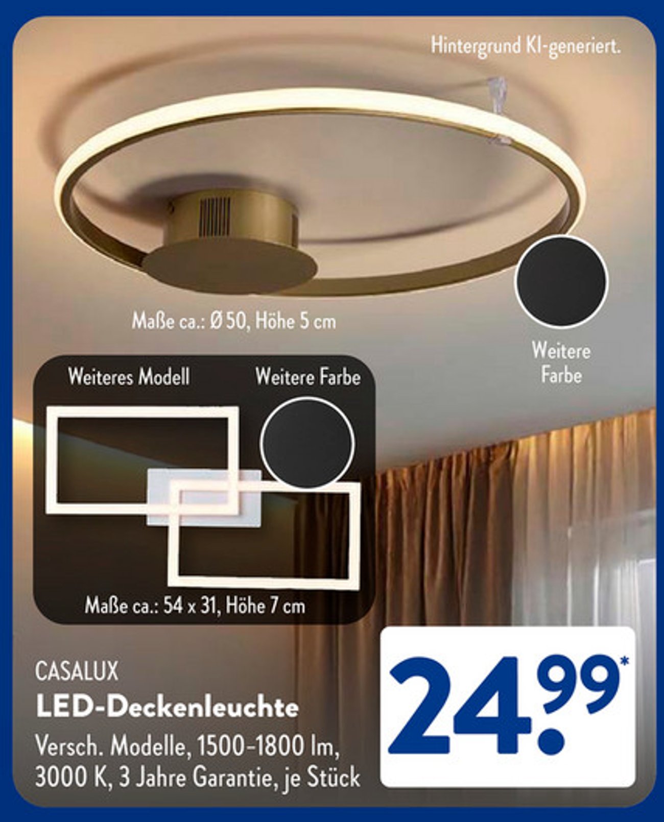 Für 24,99 Euro: Diese Deckenleuchte bei Aldi könnte aus einem Designer ...
