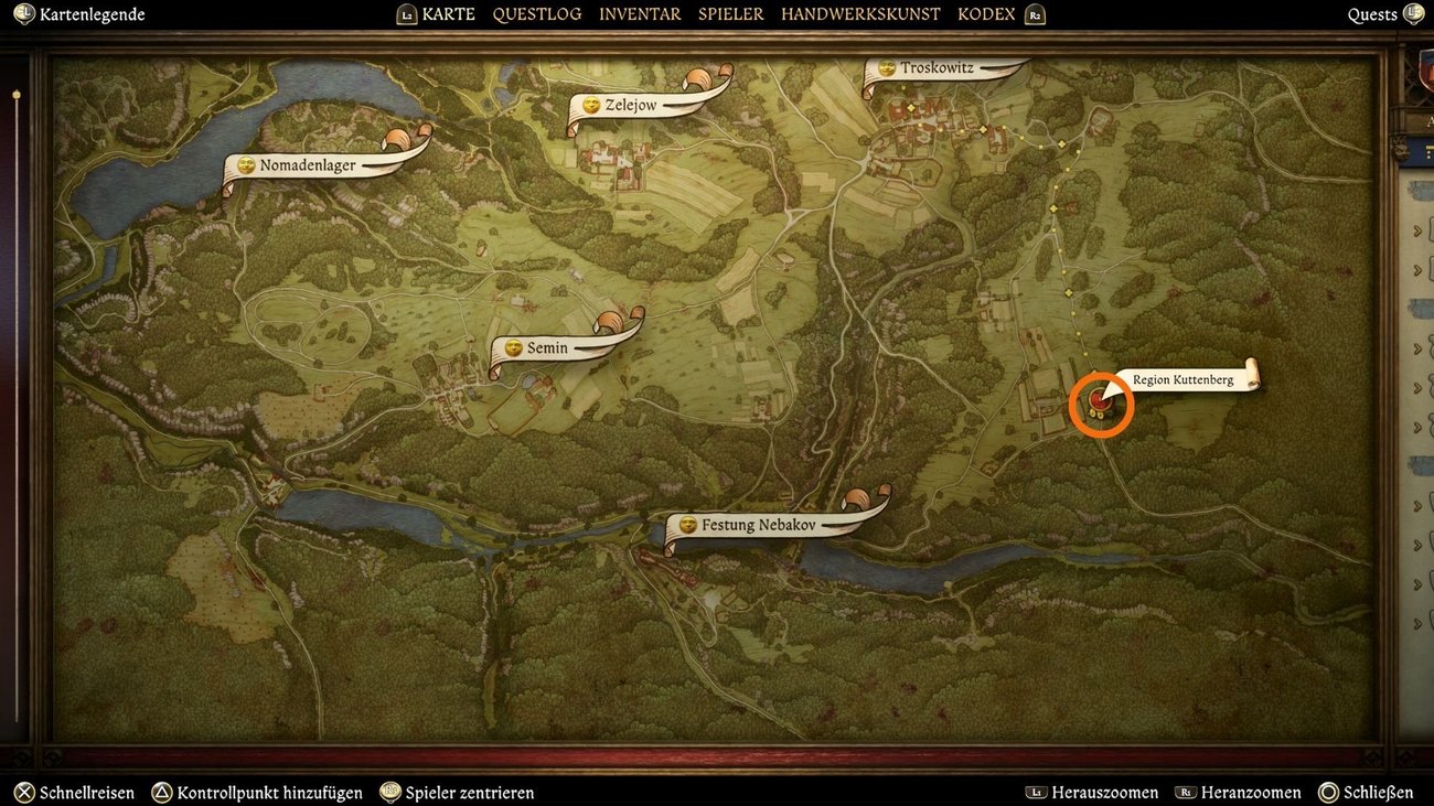 KCD 2: Zurück nach Trosky (Region, Karte und Gebiet wechseln)