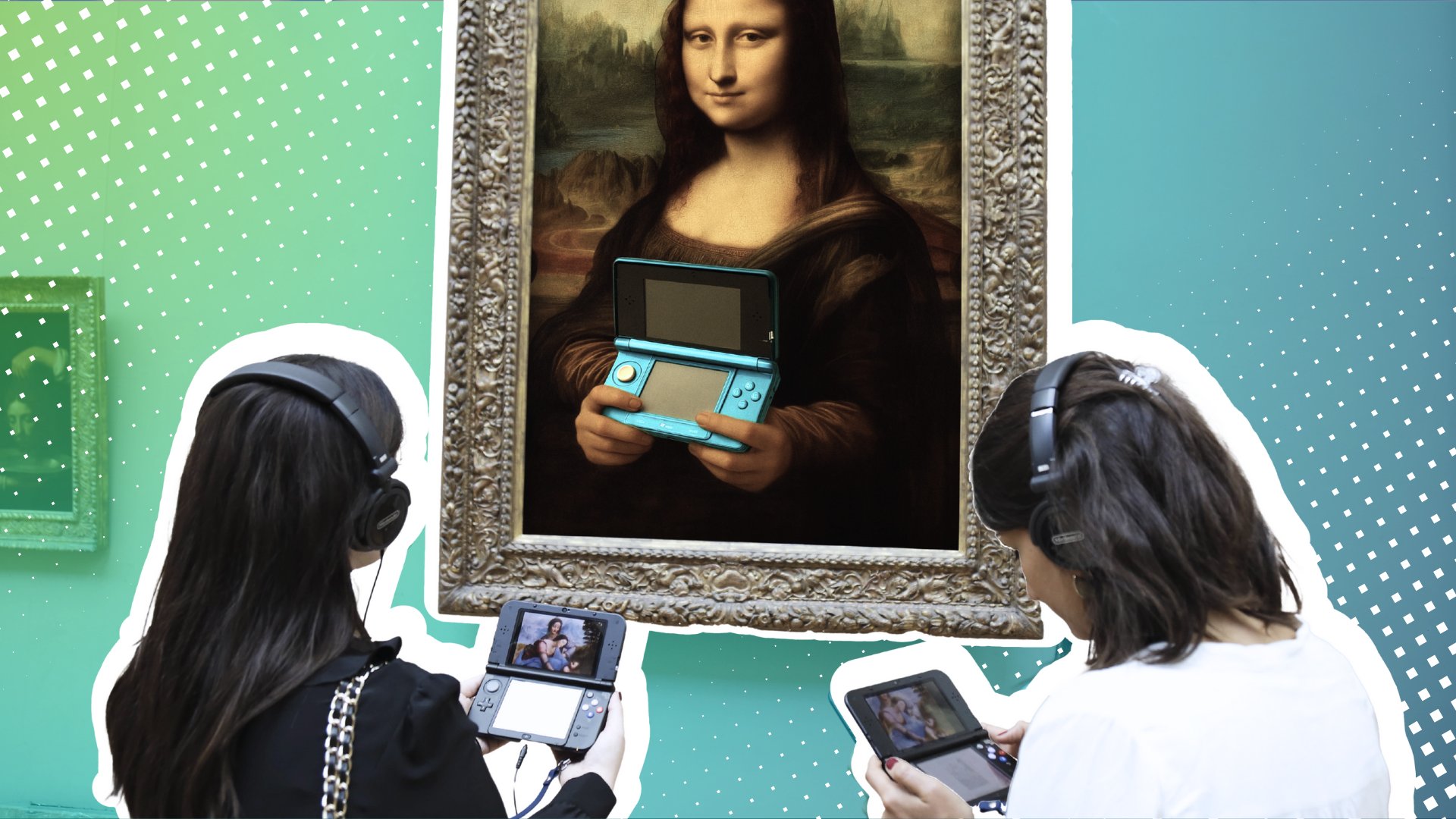 Wer sich die Mona Lisa ohne Nintendo 3DS anschaut, kann es gleich sein ...