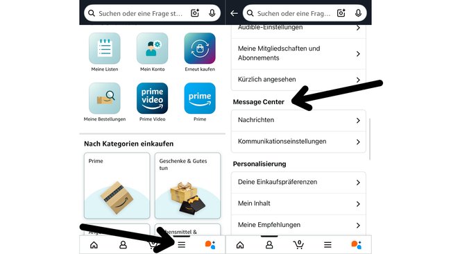 Amazon: Nachrichten im Message Center lesen und verwalten