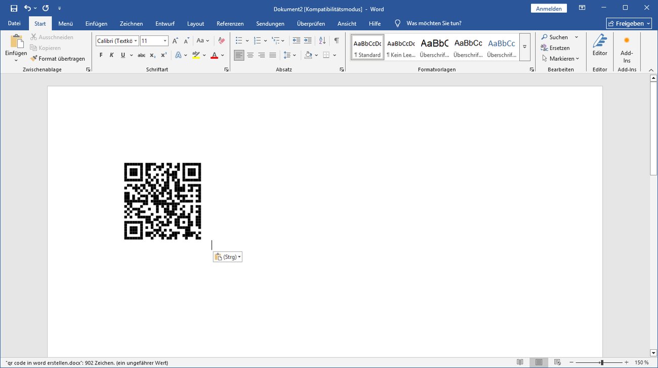 QR-Code in Word-Dokumente einfügen - dieses Feature ist eingebaut!