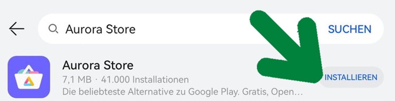 Google-Dienste mit Aurora Store und microG bei Huawei nutzen