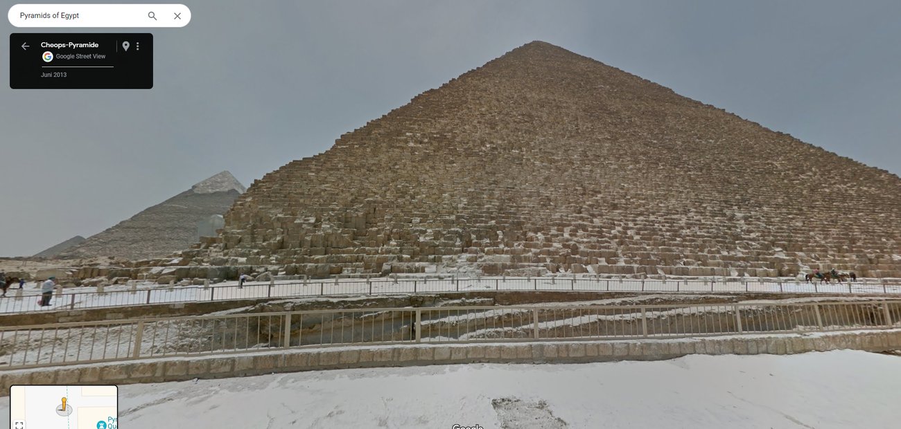 Urlaub gratis: Mit Google Maps einmal um die Pyramiden in Ägypten laufen