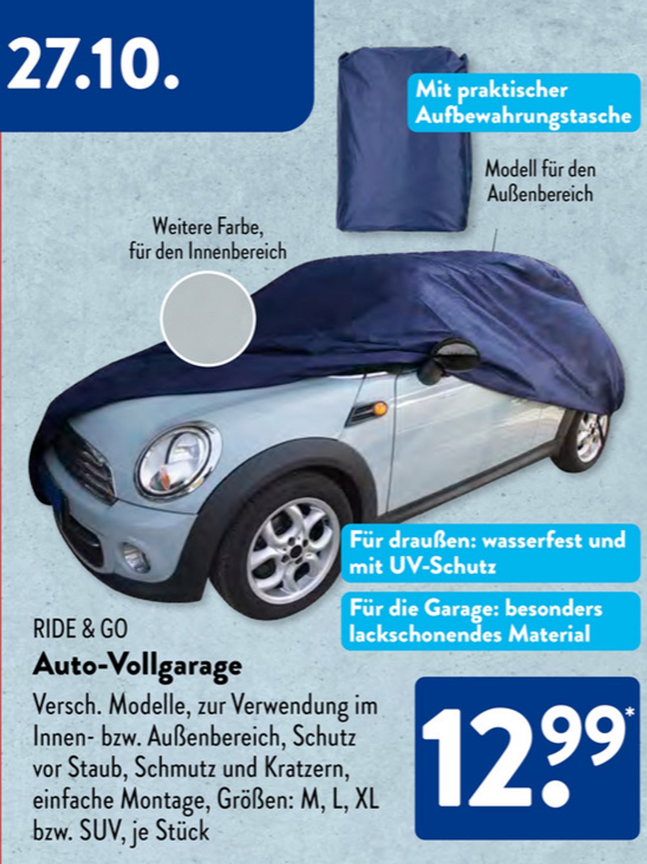Für nur 12,99 Euro: Aldi verkauft bald eine mobile Garage für euer Auto