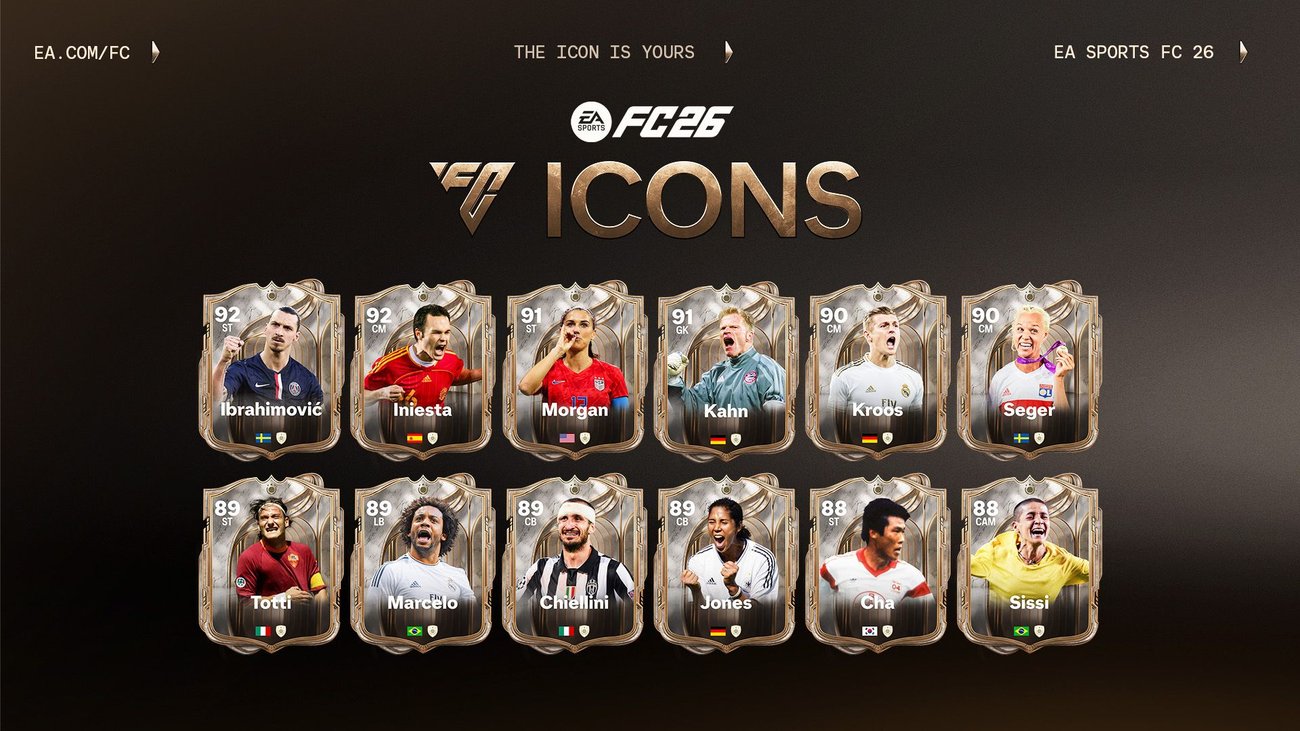 FC 26: Alle neuen Icons der Fußballsimulation sind bekannt