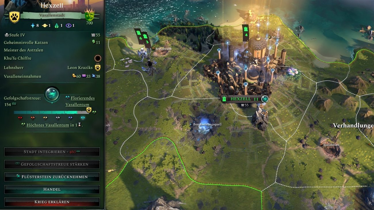 Age of Wonders 4: Freie Städte zu Vasallen machen & integrieren