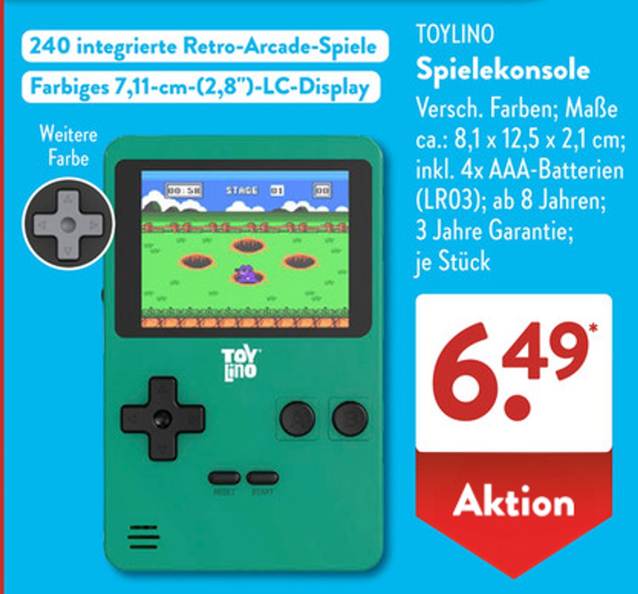 Aldi verkauft heute eine Game-Boy-Alternative mit 240 Spielen zum Witzpreis