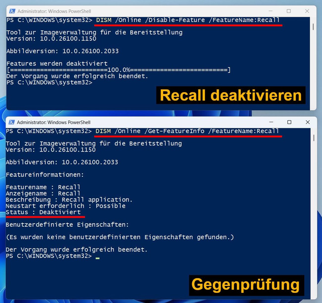 Windows 11: Recall deaktivieren (Dauer-Aufnahme ausschalten)