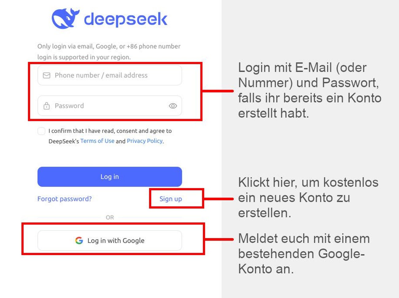 DeepSeek-Login: So könnt ihr mit der KI kommunizieren