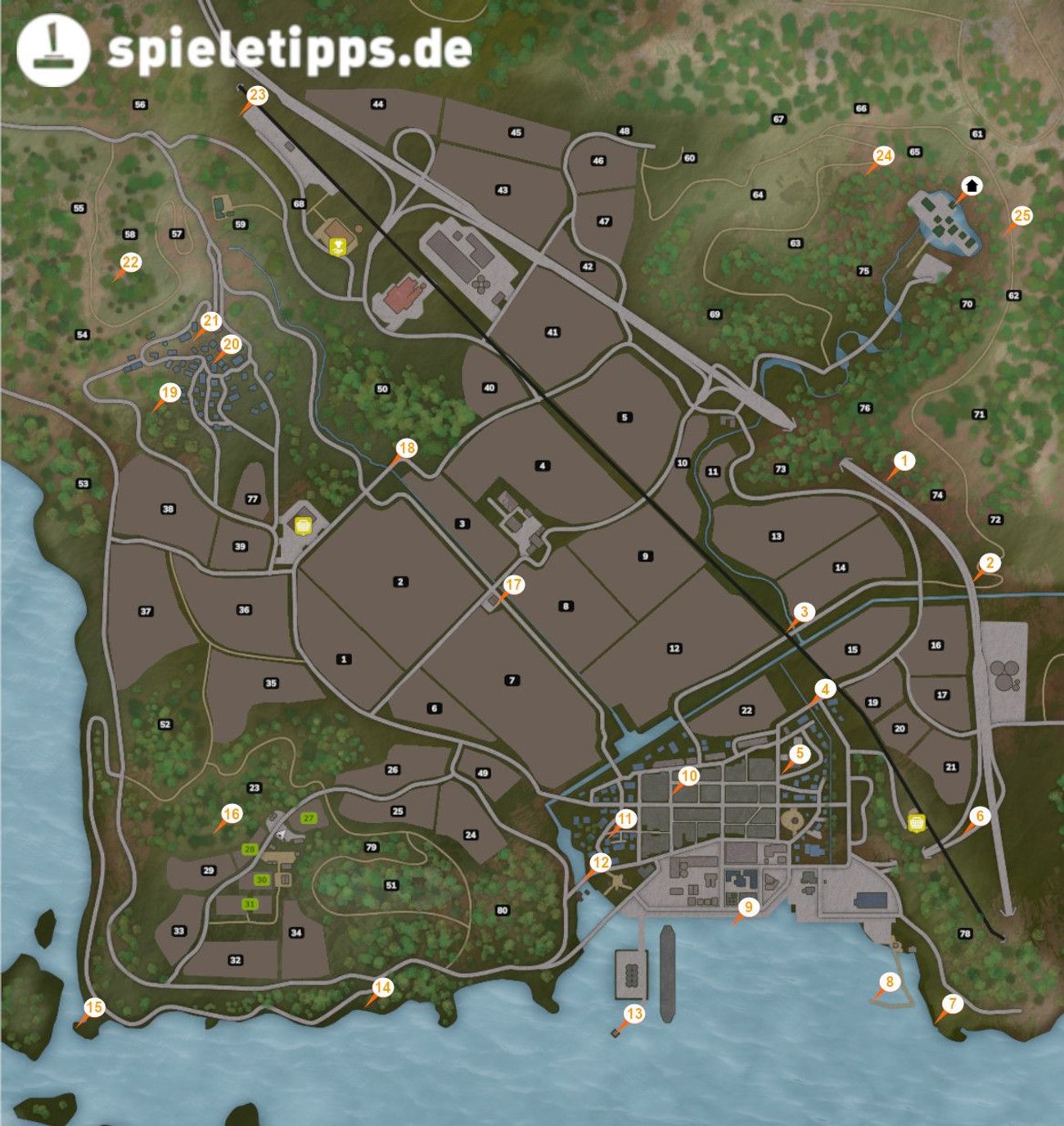 LS25: Alle 25 Farmballs in Hutan Pantai finden (Über 9000!)