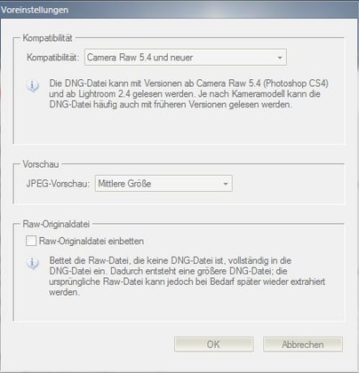 DNG Format öffnen, bearbeiten und konvertieren