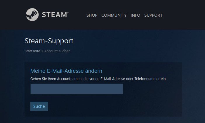 Steam: E-Mail-Adresse ändern – so geht's