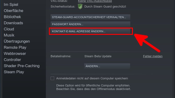 Steam: E-Mail-Adresse ändern – so geht's