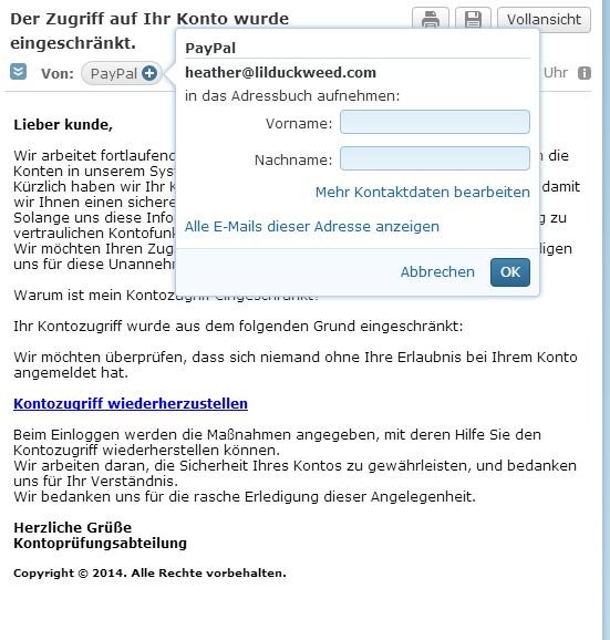 „Konto eingeschränkt“: Wer diese PayPal-Mail bekommt, sollte sofort ...