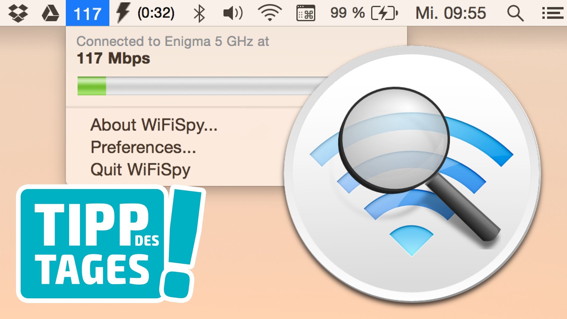 WLAN-Geschwindigkeit am Mac anzeigen mit WiFiSpy (Tipp)