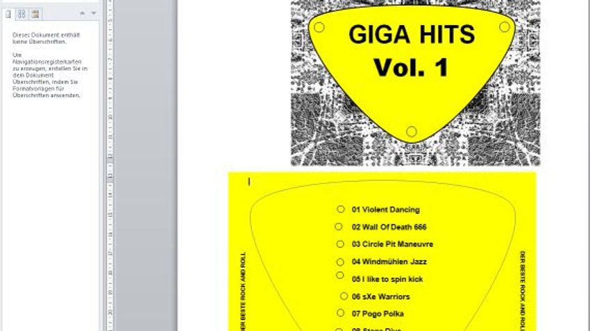 CD Cover In Word Erstellen