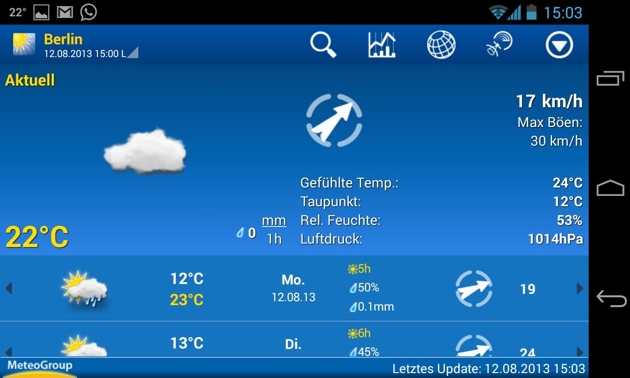 Wetter-Apps für Android: Unsere Top 6 im Test