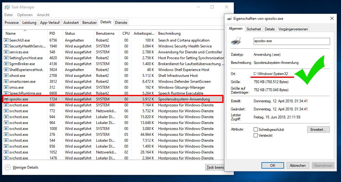 Was ist spoolsv.exe? – Virus entfernen und neu installieren?