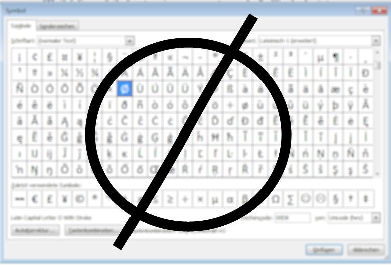 Ø Durchmesserzeichen mit der Tastatur schreiben