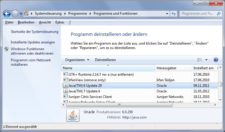 Windows: Java deinstallieren – so geht's