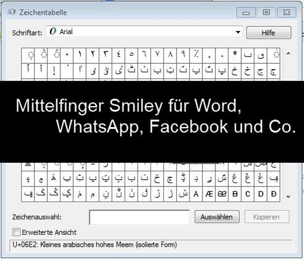Mittelfinger Smiley mit Tastatur, auf iPhone, WhatsApp und bei Windows ...