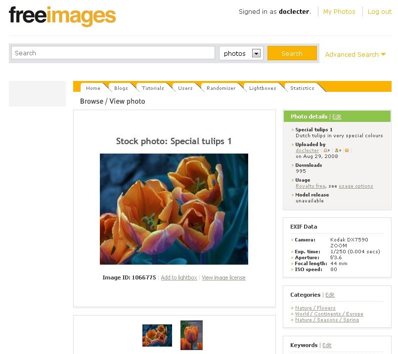 Copyright-freie Bilder - 3 Seiten für lizenzfreie Fotos