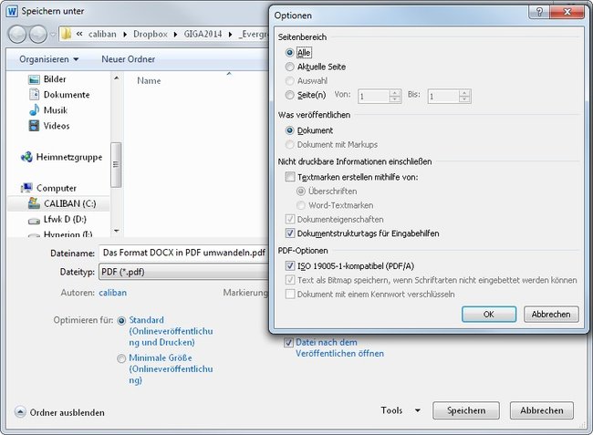 Word DOCX In PDF Umwandeln Anleitung
