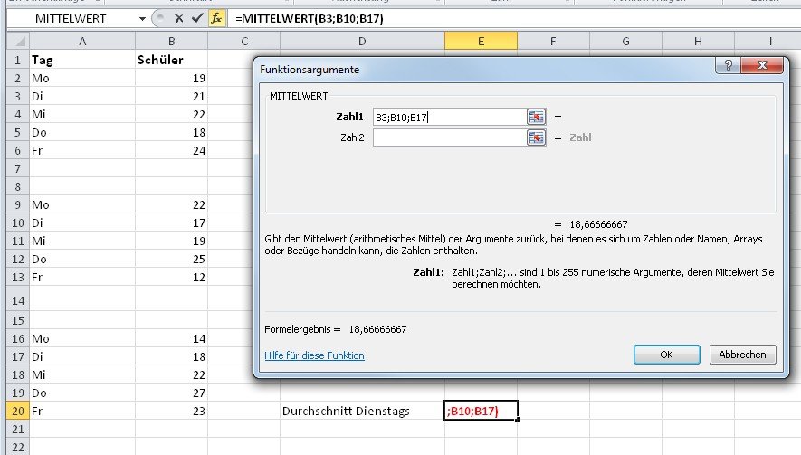 Excel: Durchschnitt berechnen - in wenigen Schritten
