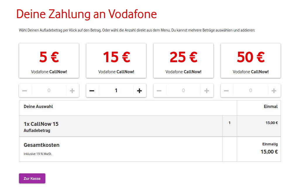 Vodafone: Guthaben abfragen und aufladen – so geht's