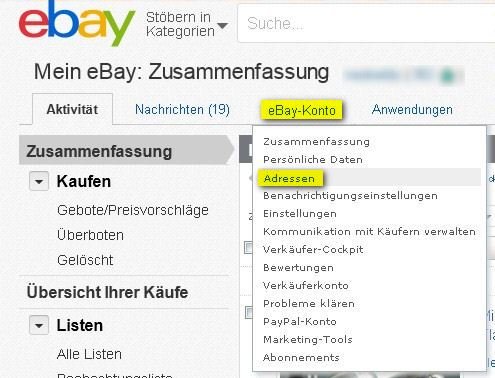 Wunderbar Ebay Adresse Andern Ebenbild