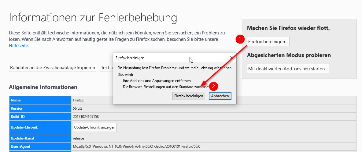 Firefox zurücksetzen und die Einstellungen reparieren – so gehts