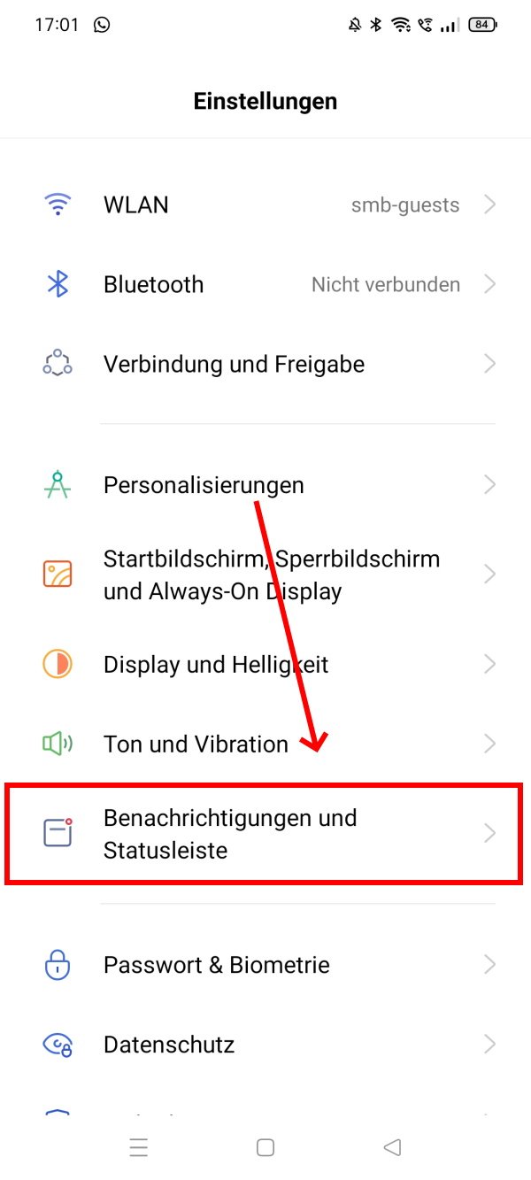 Push-Benachrichtigungen aktivieren oder ausschalten