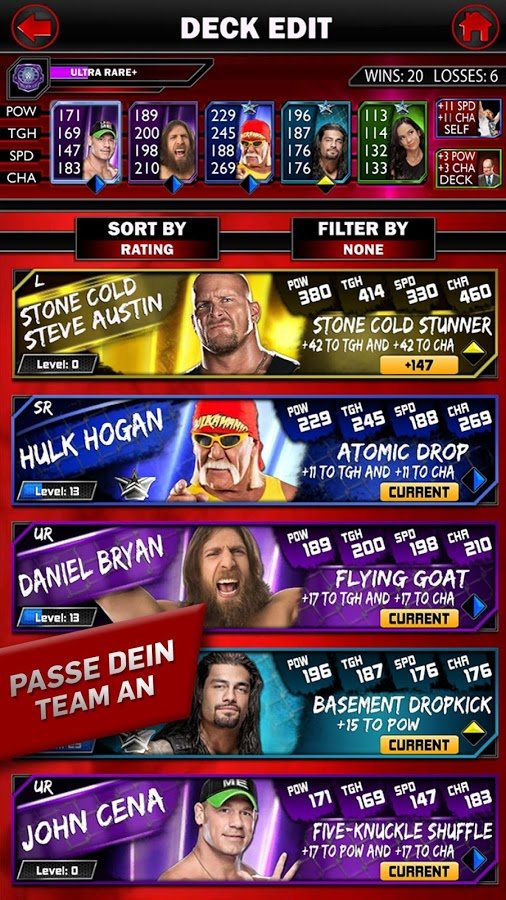 WWE Supercard: Tipps, Tricks und Cheats für das Wrestling-CCG