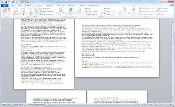 Word: Eine Seite im Querformat - Schnellanleitung