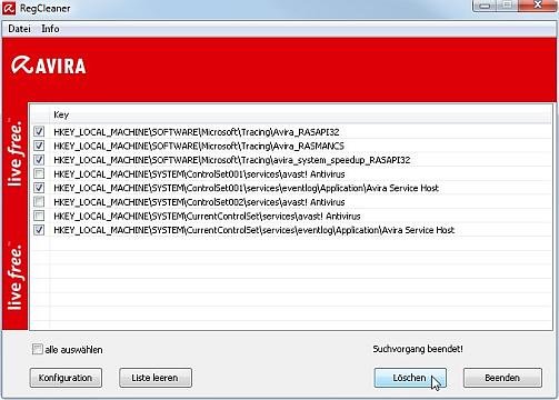 Anleitung: Avira Antivirus manuell deinstallieren