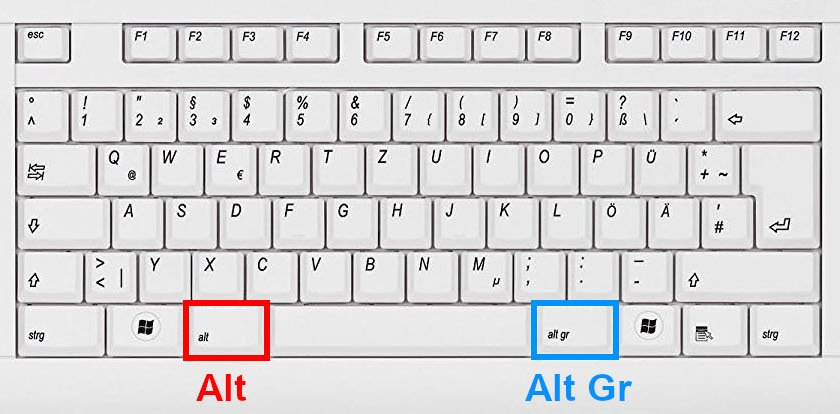 Alt- und Alt-Gr-Taste: Funktion und Bedeutung erklärt