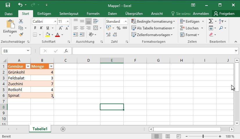 Excel-Tabelle erstellen – so geht's