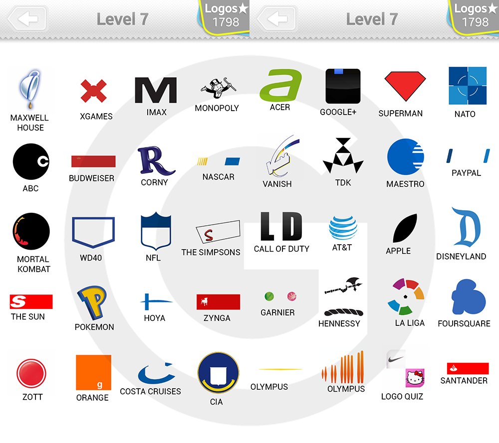Logo Quiz Extra Levels Lösungen: Expert Level 7