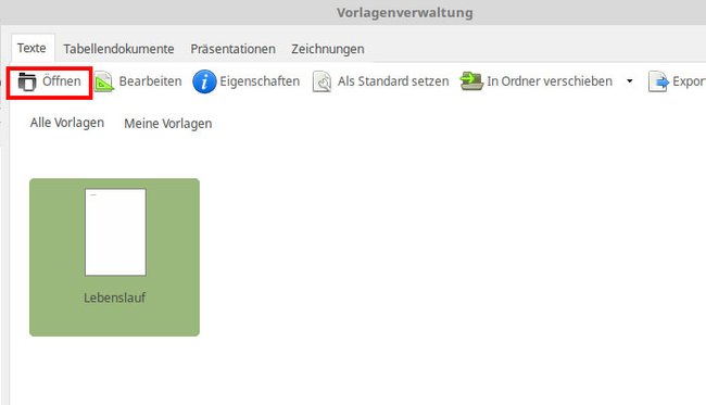 Wie LibreOffice-Vorlagen herunterladen, speichern und öffnen?