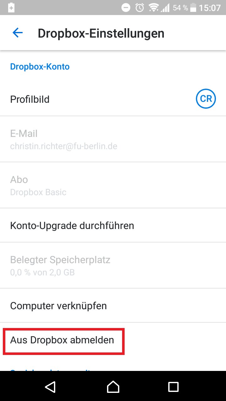 Dropbox kündigen: Konto löschen für Android und Windows