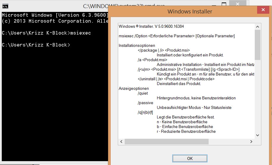 Msiexec Der MSI Windows Installer
