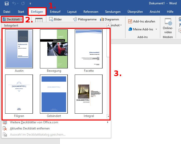 Word: Deckblatt erstellen – so geht's