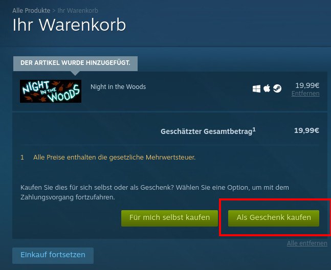 Steam: Guthaben und Spiele verschenken – so geht's